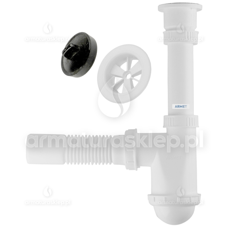 SYFON zlewu fi 50 zlewozmywaka 1-kom sitko 50 mm plastikowe SYF027 ...